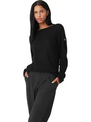 Alo Yoga Cashmere Reform Long Sleeve Top - Black