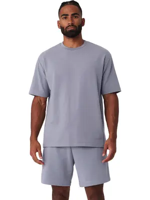 Alo Yoga Double Take Short Sleeve Top Fog