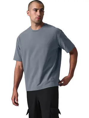 Alo Yoga Double Take Short Sleeve Top Steel Grey