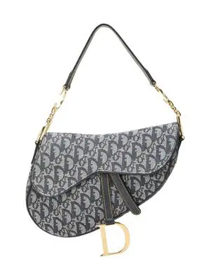 Dior Trotter Canvas Saddle Bag - Navy