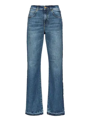 Pinko Frayed-trim Flared Jeans - Blue