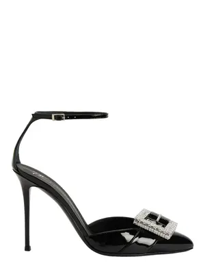 GIUSEPPE ZANOTTI 105mm Buckle Embellished Pumps - Black
