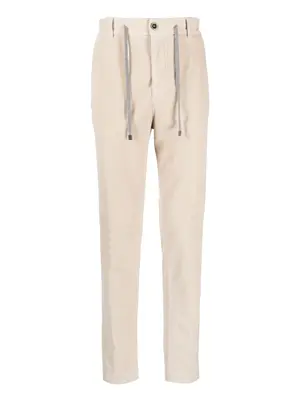 Peserico Drawstring-waist Corduroy Trousers - Neutrals
