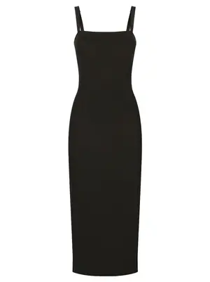 Dolce & Gabbana Milano-stitch Midi Dress - Black