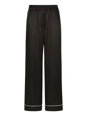 DOLCE & GABBANA Dolce & Gabbana Silk Palazzo Trousers