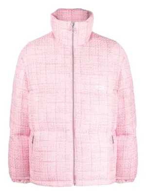 Gcds Quilted Tweed Padded Jacket - Pink