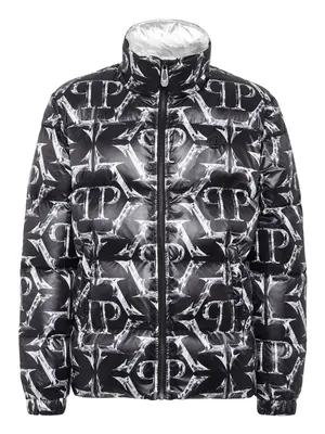 Philipp Plein Logo-print Padded Jacket - Black