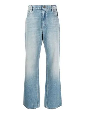 Gauchere Low-rise Wide-leg Jeans - Blue