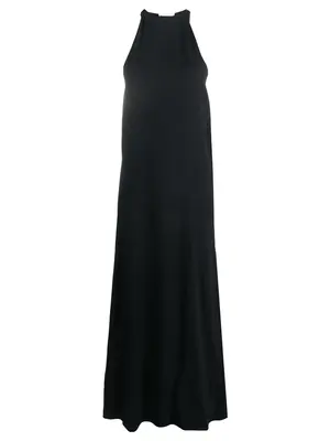 Gauchere Draped Sleeveless Maxi Dress - Black