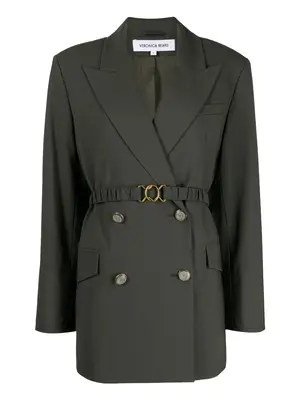 Veronica Beard Hutchinson Double-breasted Trench Coat - Green