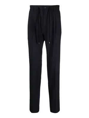 Peserico Drawstring-waist Tapered Trousers - Blue
