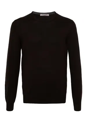 FILERIA Crew-neck Virgin Wool Jumper - Brown
