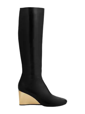 Rabanne Wedge Heel Boots - Black