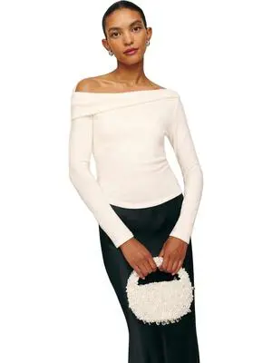 REFORMATION Elio Knit Top - Ivory