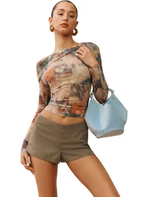 REFORMATION Reformation Elio Knit Top Reflection
