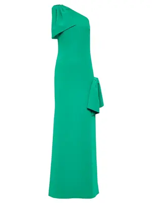 Elie Saab Draped One-shoulder Gown - Green