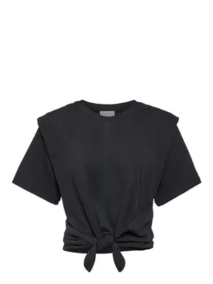 Isabel Marant Zelikia Gathered Crop Top - Black