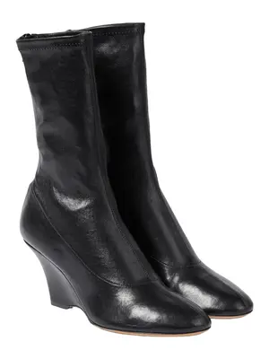 Khaite Apollo Leather Ankle Boots - Black