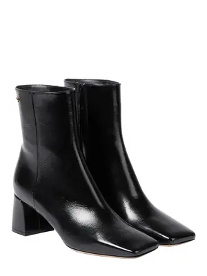 GIANVITO ROSSI Freeda Leather Ankle Boots - Black