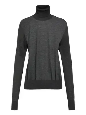 THE ROW Eva Cashmere Turtleneck Sweater - Grey