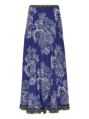 Etro Floral Maxi Skirt - Blue