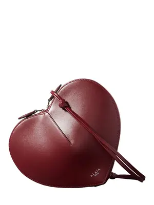 Alaïa Le Coeur Leather Shoulder Bag - Burgundy