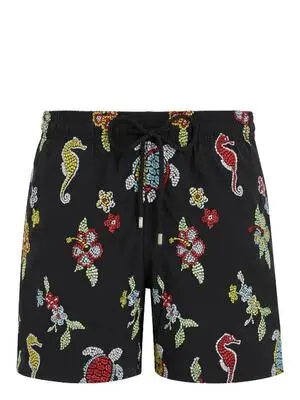 Vilebrequin Mistral Turtle Swim Shorts - Noir