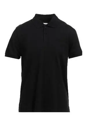 BIKKEMBERGS Polo Shirt Size Cotton, Elastane, Polyester - Black