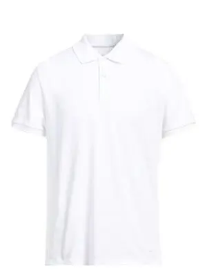 BIKKEMBERGS Polo Shirt Size Cotton, Elastane, Polyester - White