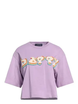 Sportmax Printed Jersey T-shirt - Purple
