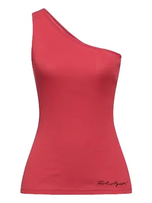 Karl Lagerfeld One-shoulder Top - Red