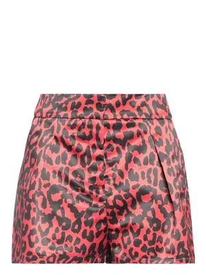 GAËLLE PARIS Leopard Print Shorts - Red