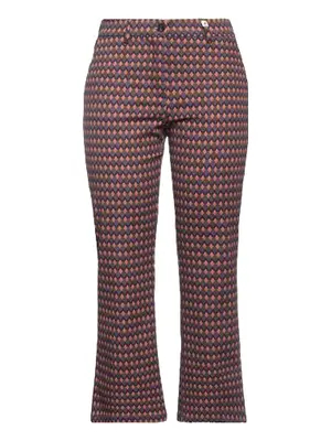 MYTHS Flared Geometric-patterned Trousers - Purple