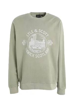 LYLE & SCOTT Cotton-elastane Sweatshirt - Sage Green