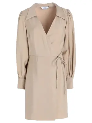 OTHER STORIES Mini Wrap Dress - Beige