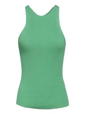 BERNA Knitted Halterneck Top - Green