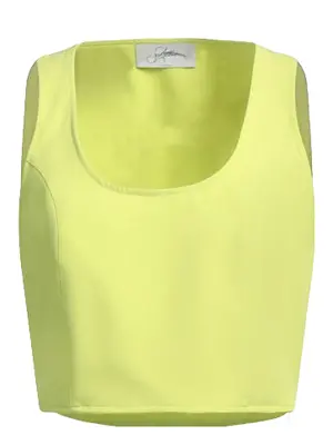 SOALLURE SOALLURE Crepe Crop Top Yellow