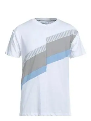 BIKKEMBERGS T-shirt Size Cotton, Elastane - White
