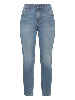COMPAGNIA ITALIANA Tapered Leg Jeans With Five-pocket Design - Blue