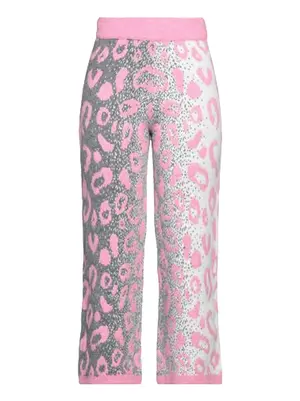 DIMORA Flared Knit Pants - Pink