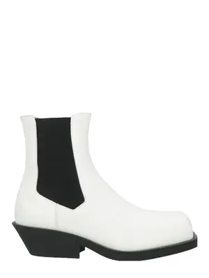 Marni Ankle Boots In Leather - Off White