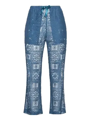 Needles Flared Lace Pants - Blue