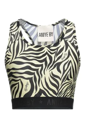 ANIYE BY Zebra-print Crop Top - Yellow