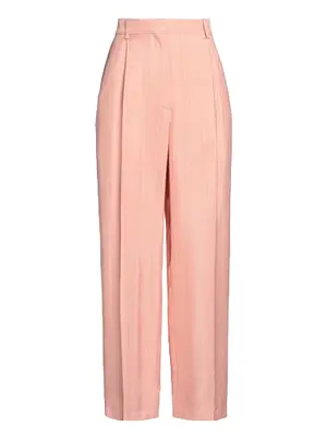 Sandro Plain Weave Straight Leg Pants - Salmon Pink