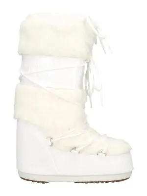 Moon Boot Icon Faux Fur Boots - White