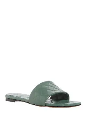 Bottega Veneta Amy Flat Mule Sandals Mint
