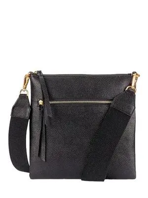 Gigi New York Kit Pebble Grain Leather Messenger Bag - Black