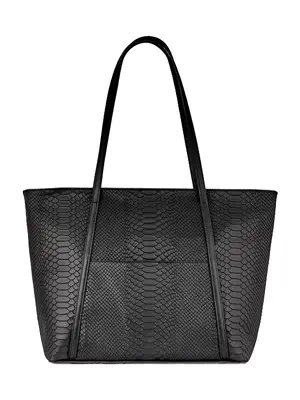 Gigi New York Embossed Python Leather Travel Tote - Natural