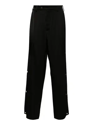 Amiri Logo-plaque Straight-leg Trousers - Black