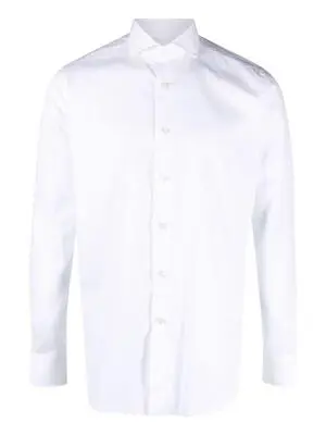 XACUS Spread-collar Cotton Shirt - White